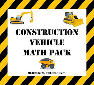 Memorizing the Moments: Construction Vehicle Math Pack