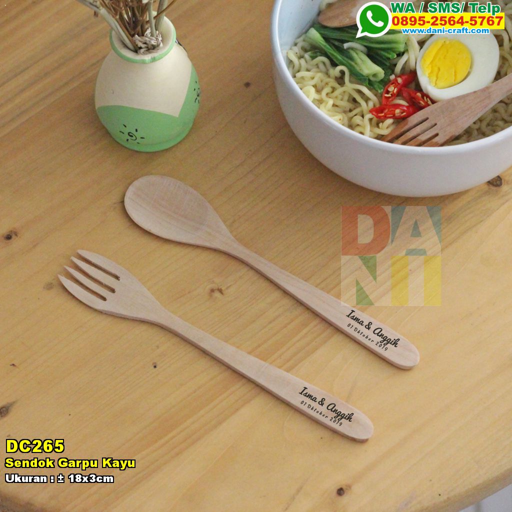 Sendok Garpu Kayu | Souvenir Pernikahan