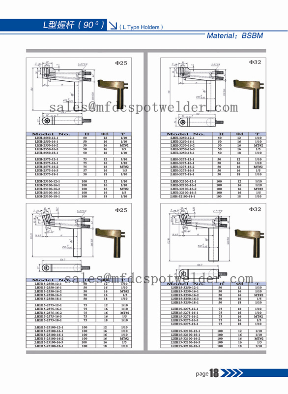 Resistance Welding Spare Parts and Accessory: Spot Welding Electrode Holder Resistance Welding Spare Parts and Accessory: Spot Welding Electrode Holder
