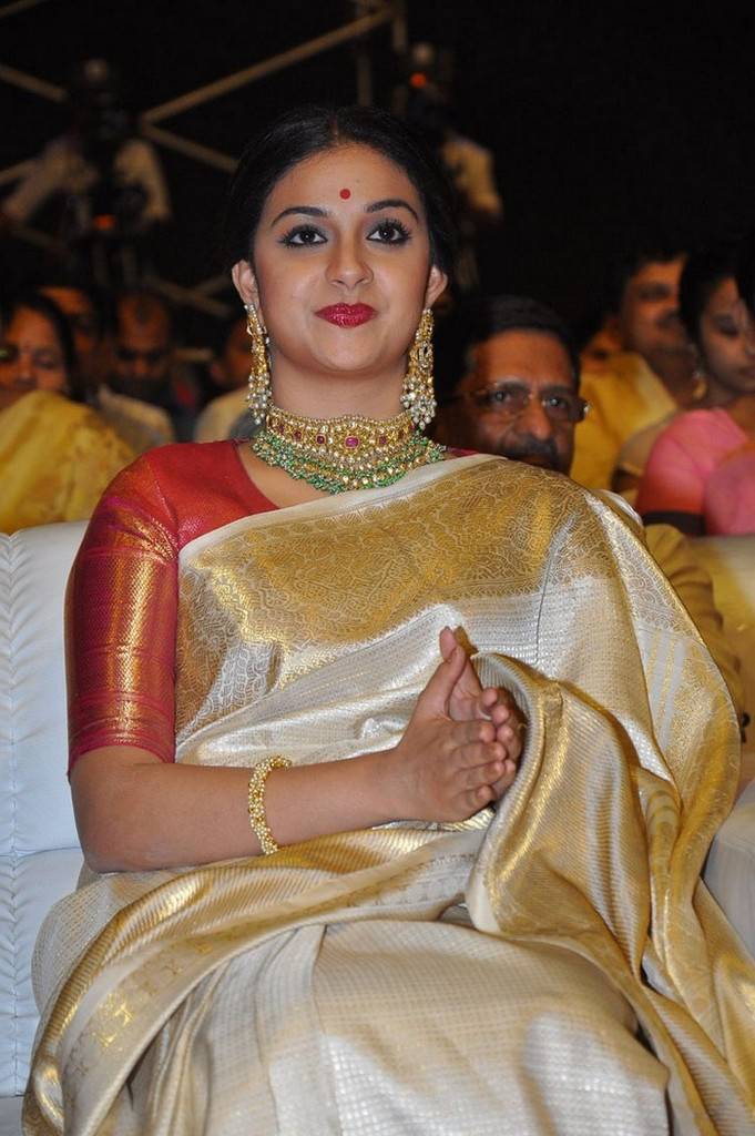 North Indian Model Keerthy Suresh In White Saree At Telugu Movie Audio ...