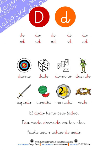 Alumnos diversos del Allúe: LEEMOS LA LETRA D