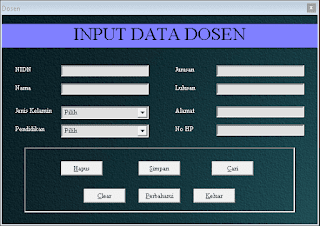 Membuat Program Input Data Dosen Menggunakan Visual Basic 6.0 - OmTeknologi