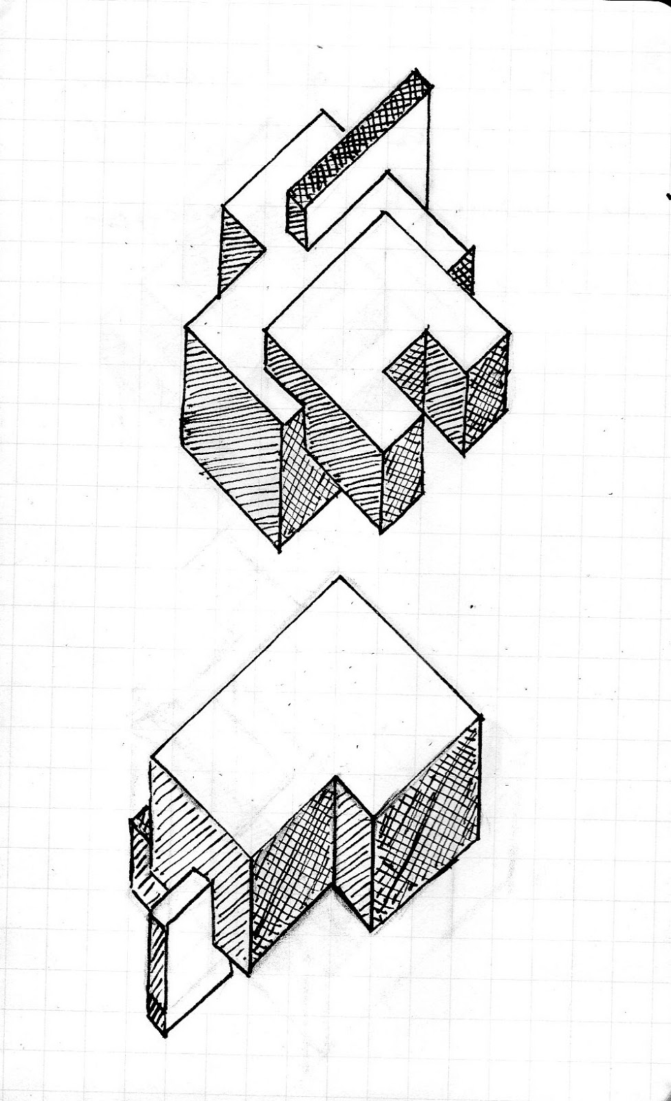 molly's arch1101 blog : 18 Sketch Axonometrics
