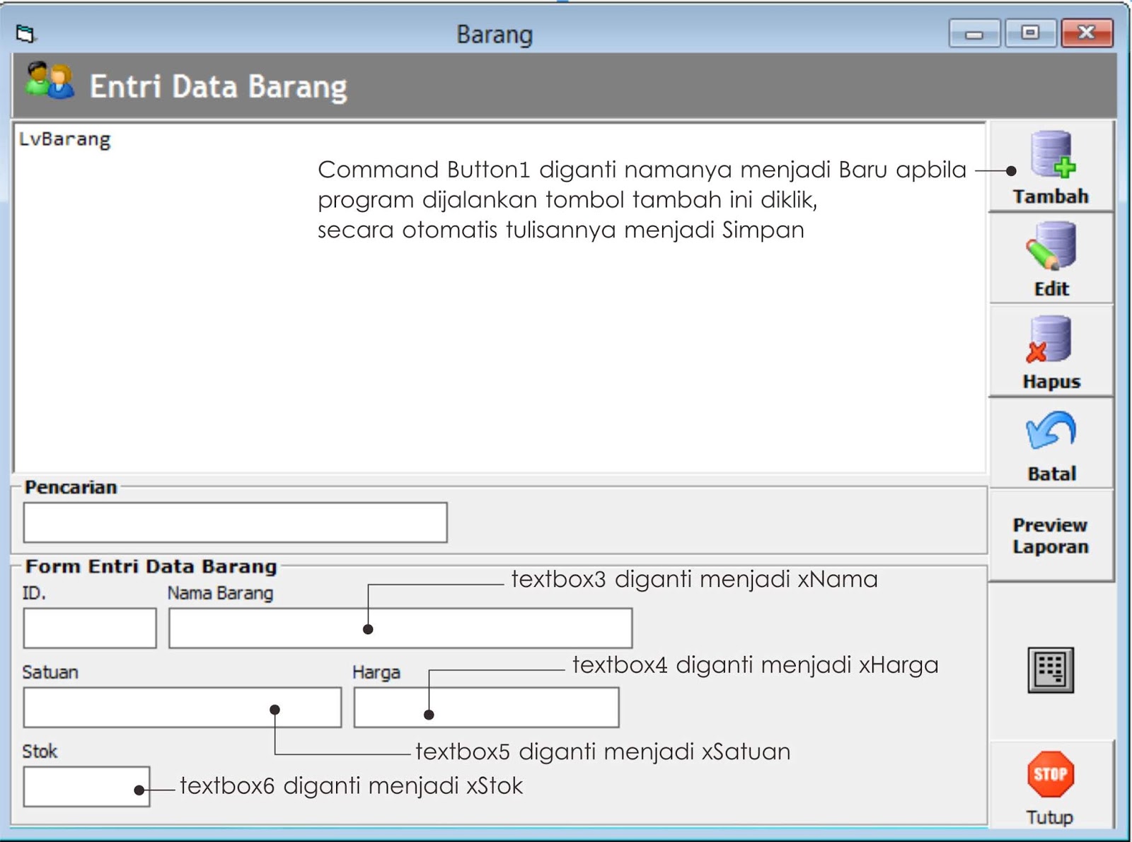 Cara Simpan Data Di Visual Basic - Coretan lama