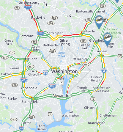 Washington Dc Traffic Map - United States Map