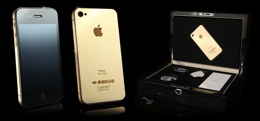 iPhone 4S Gold with Swarovski Stones - Wonderful