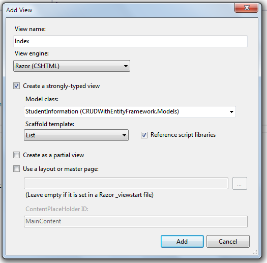 Sumit Kesarwani Crud Operation Using Entity Framework In Aspnet Mvc 4