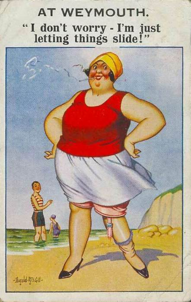 30 Humorous Comic Fat Lady Postcards by Donald McGill From the Early ...