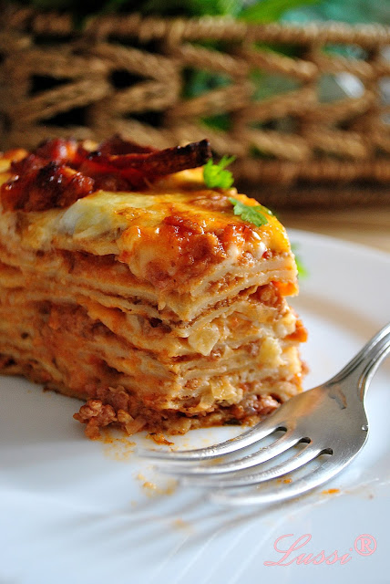 Lussi`s World of Artcraft: Солена палачинкова торта "Лазаня" / Crepe ...