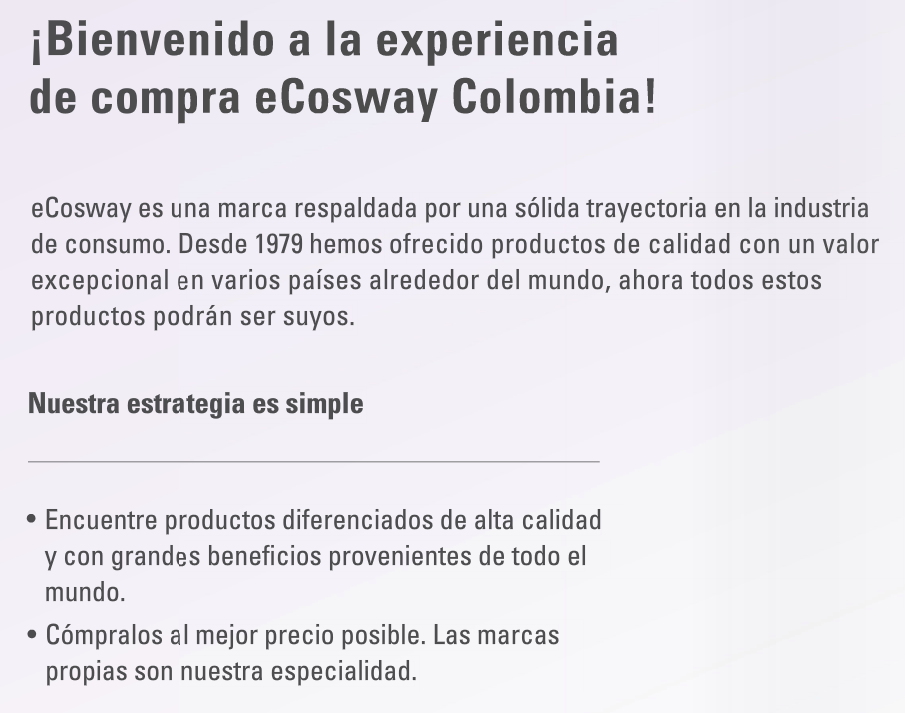 BIENVENIDO A ECOSWAY