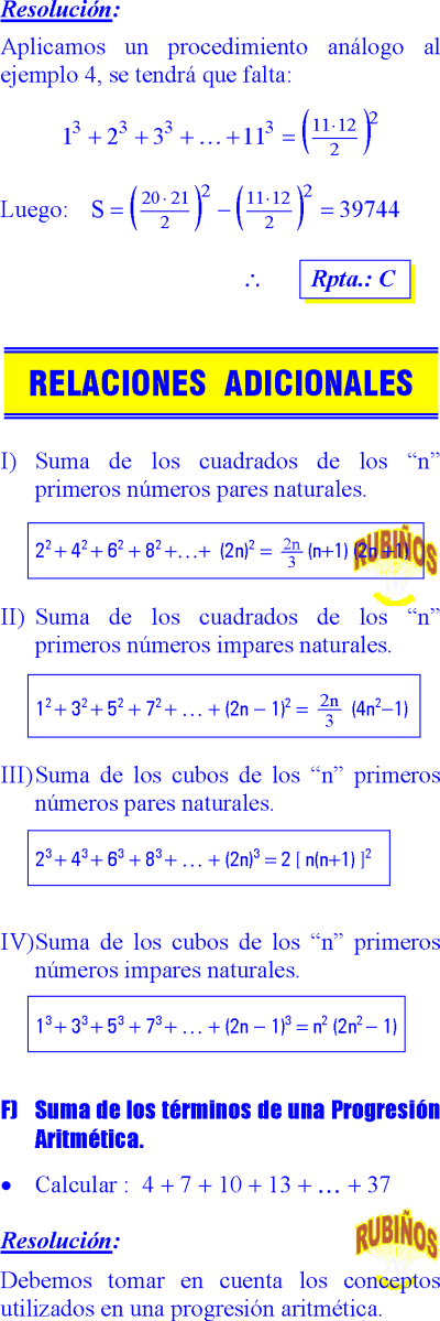 SUMATORIAS EJERCICIOS RESUELTOS