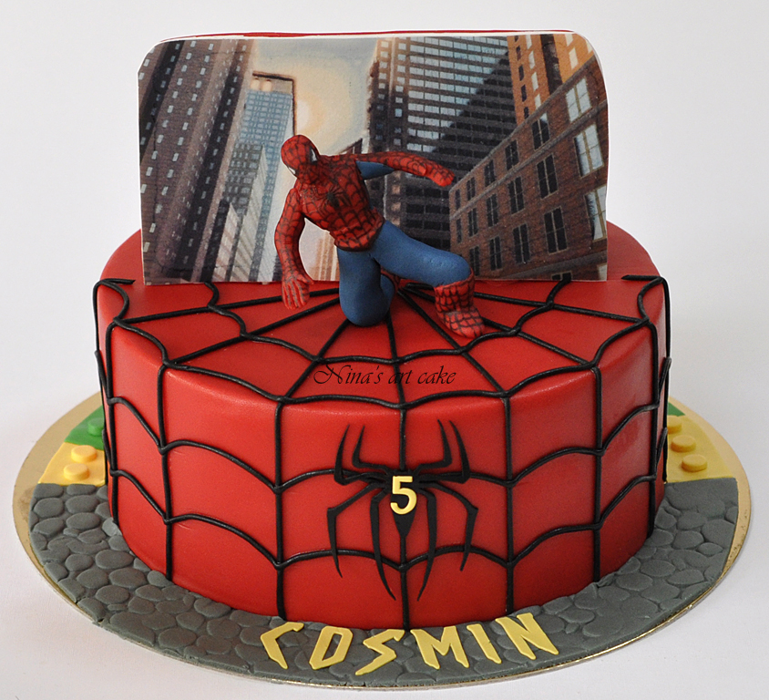 Nina's Art Cake: Tort 2 in 1 - Spiderman & Lego