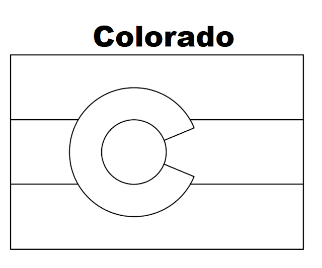 Geography Blog: Flag of Colorado coloring page