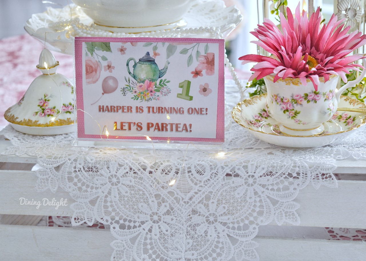 Dining Delight: Let's Partea! Garden Tea Party For 1st Birthday