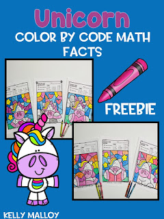 An Apple For The Teacher: Unicorn Color By Number