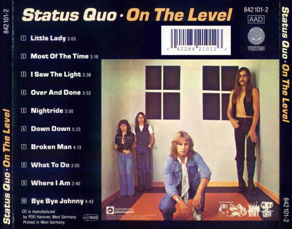Classic Rock Covers Database: Status Quo - On the Level (1975)