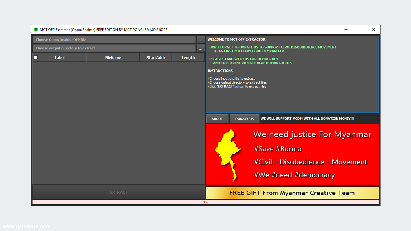 MCT OFP Extractor Tool V1.00.210225 By MCT Dongle Team - GSMWARE
