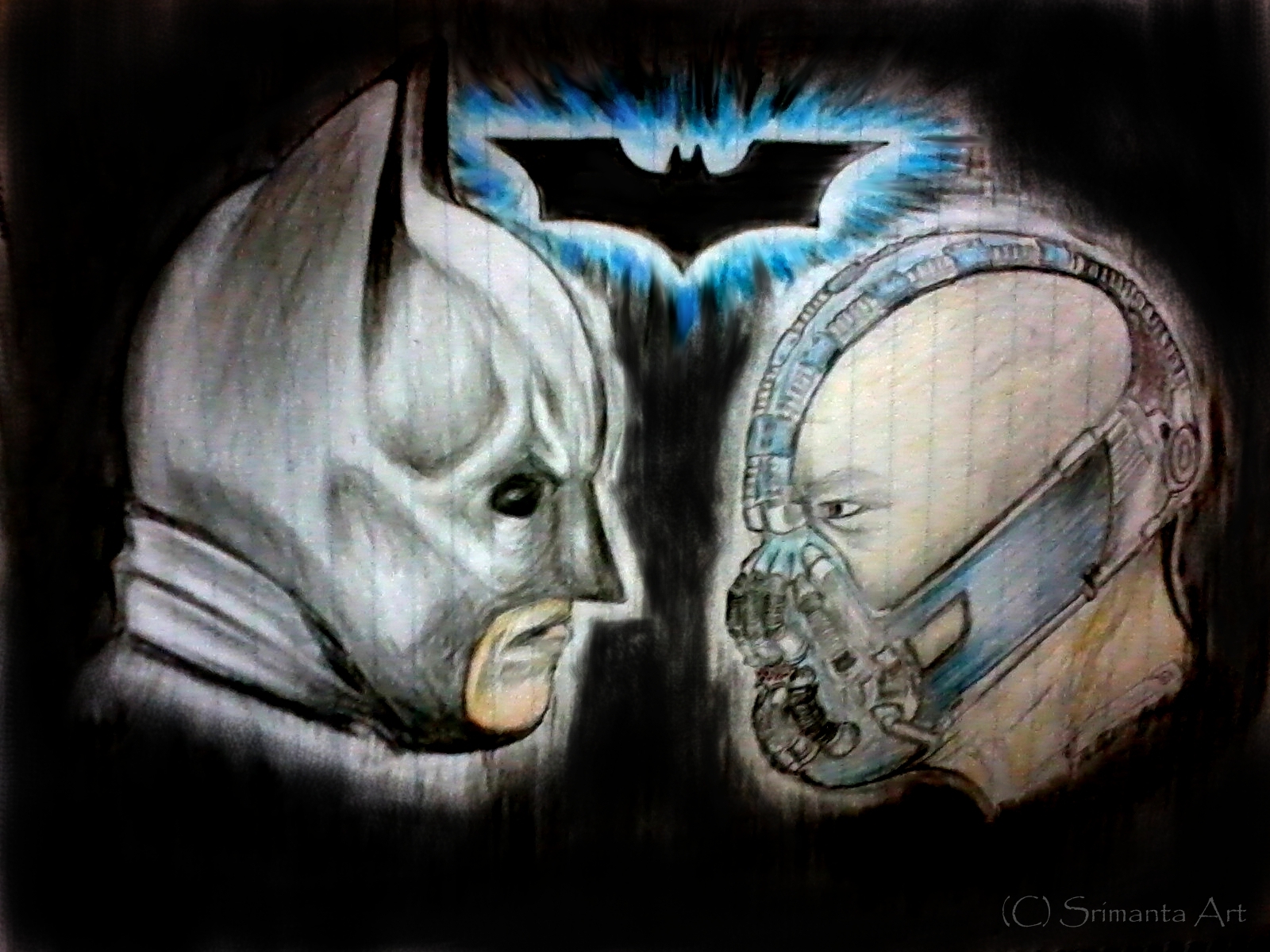 SRIMANT'S SKETCHBOOK: Batman - Bane Face-off
