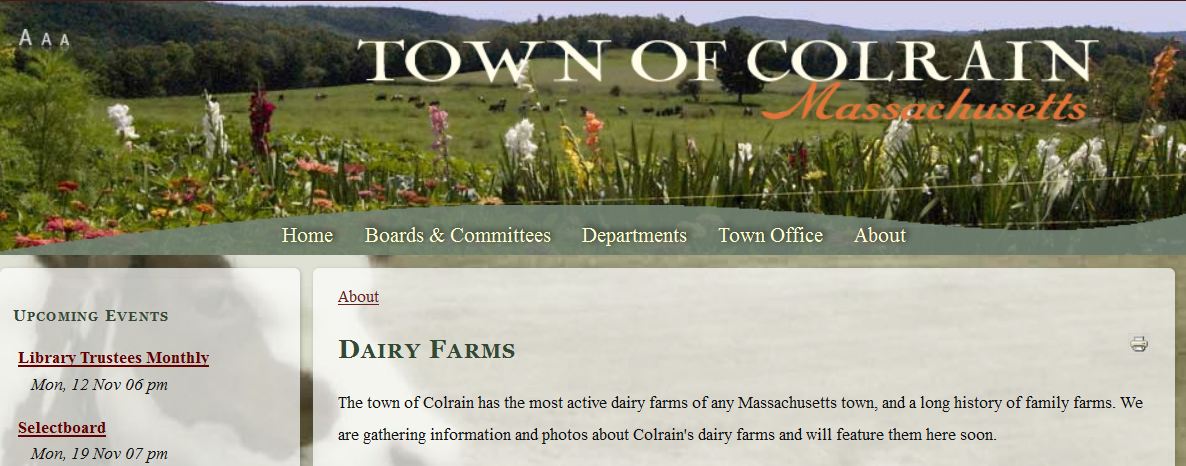 Woodslawn Farm: Town of Colrain Website