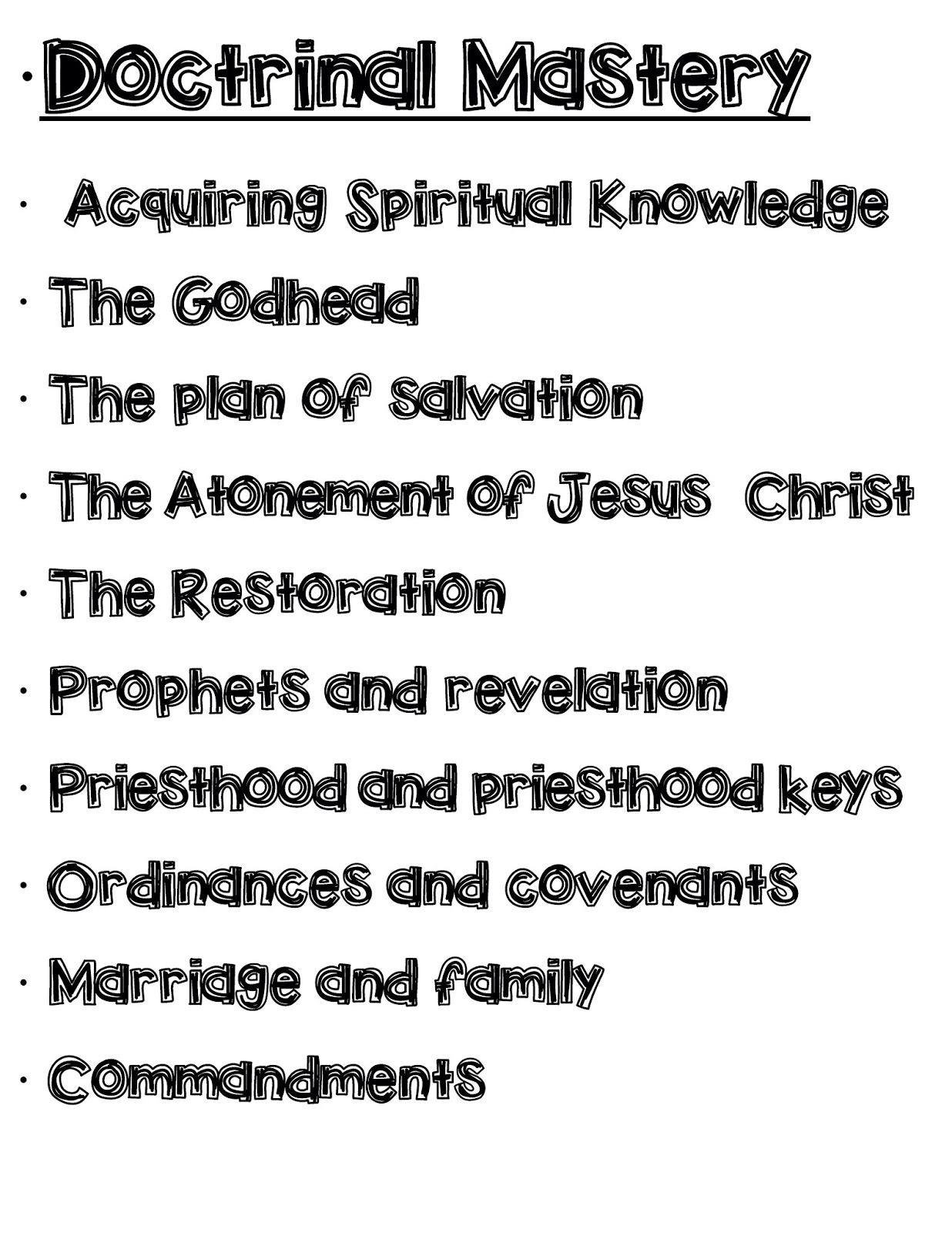 HollysHome - Church Fun: LDS Seminary Doctrine and Covenants Lesson ...