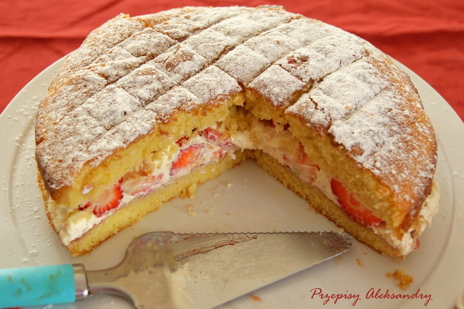 Przepisy Aleksandry: VICTORIA SPONGE (BISZKOPT KRÓLOWEJ WIKTORII)