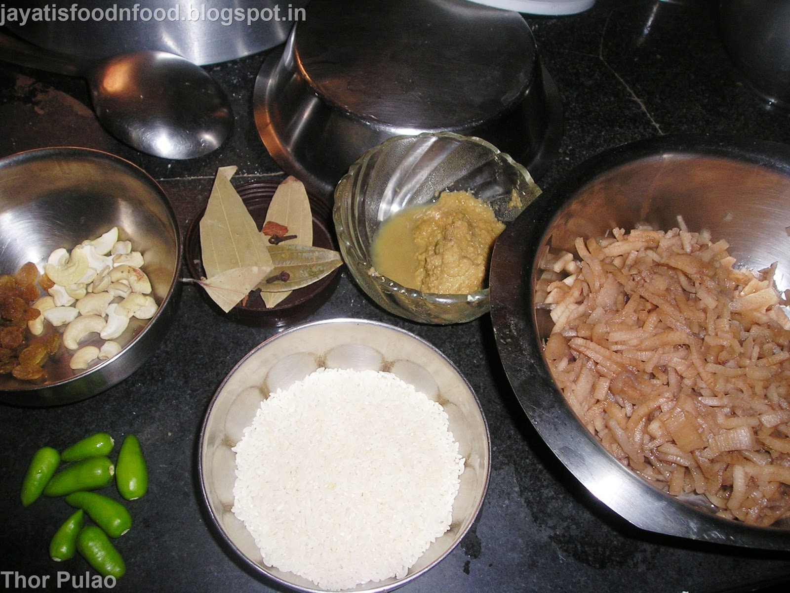 Jayati's Food Journey - Enjoy!!!: Thor Pulao-Banana Stem Pulao
