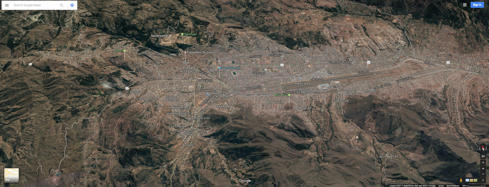 Google Maps: Cuzco