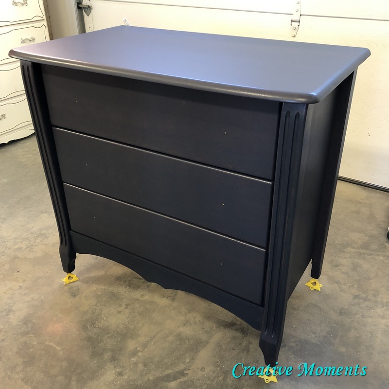 First Custom of 2019 ~ Navy Dresser with Hutch turned Change Table