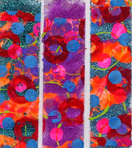 Joanna Grant Mixed Media Art: GELLI PRINT PACKING TAPE ART MAGNETS - HOW TO