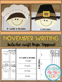 1st Grade Hip Hip Hooray!: Let's Write November!