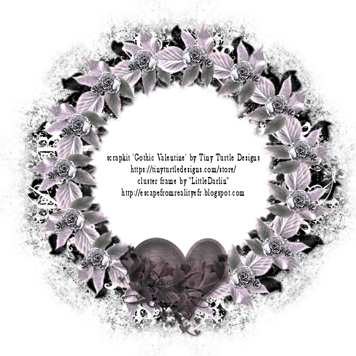 Escape From Reality Blog: FTU 'Goth Valentine' Cluster Frames TTD