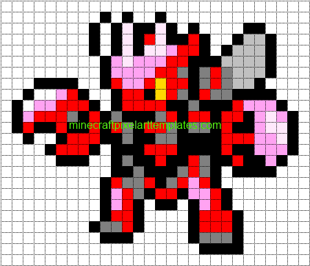 Minecraft Pixel Art Templates: Scizor