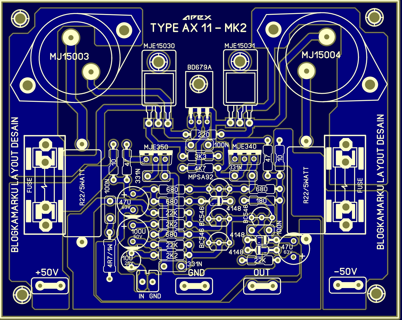PCB DRIVER APEX 11 MK2 Layout Power amplifier – BLOGKAMARKU