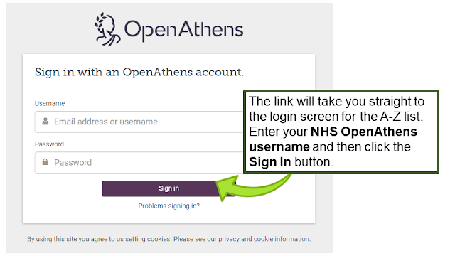 Finding NHS eJournals and accessing full-text – step-by-step