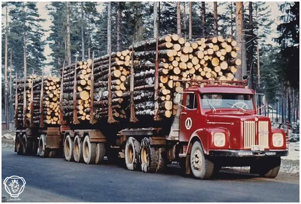 SCANIA: Scania-Vabis ''Roadtrain'' timber transport