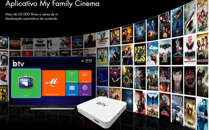 RECEPTOR BTV BX 10 SEM ANTENAS 16GB ANDROID - Lançamento Btv