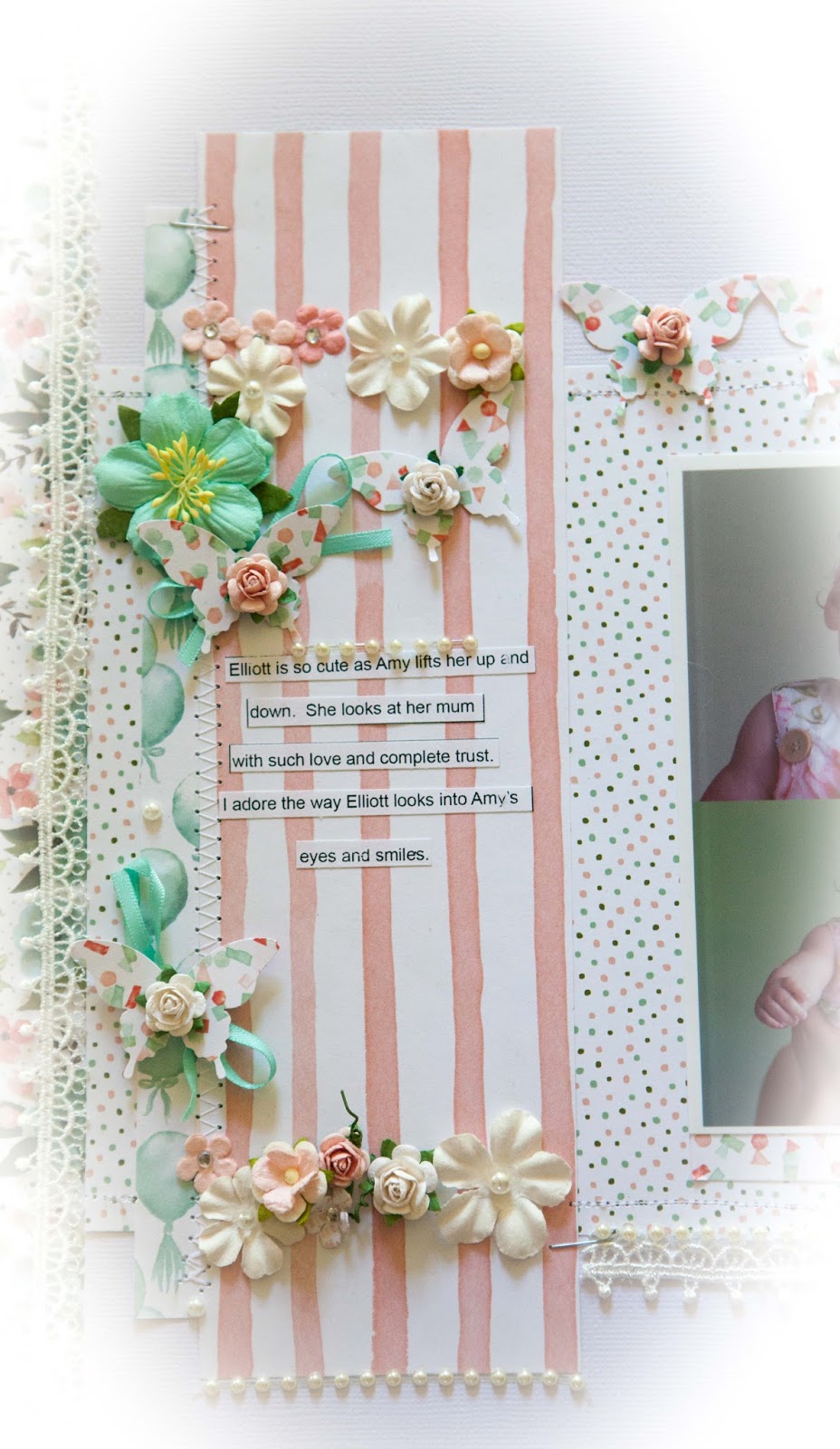 Creative Mayhem: Baby Double Page Layout with butterflies