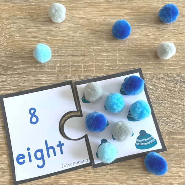 Winter Counting Puzzles | Totschooling - Toddler, Preschool ...