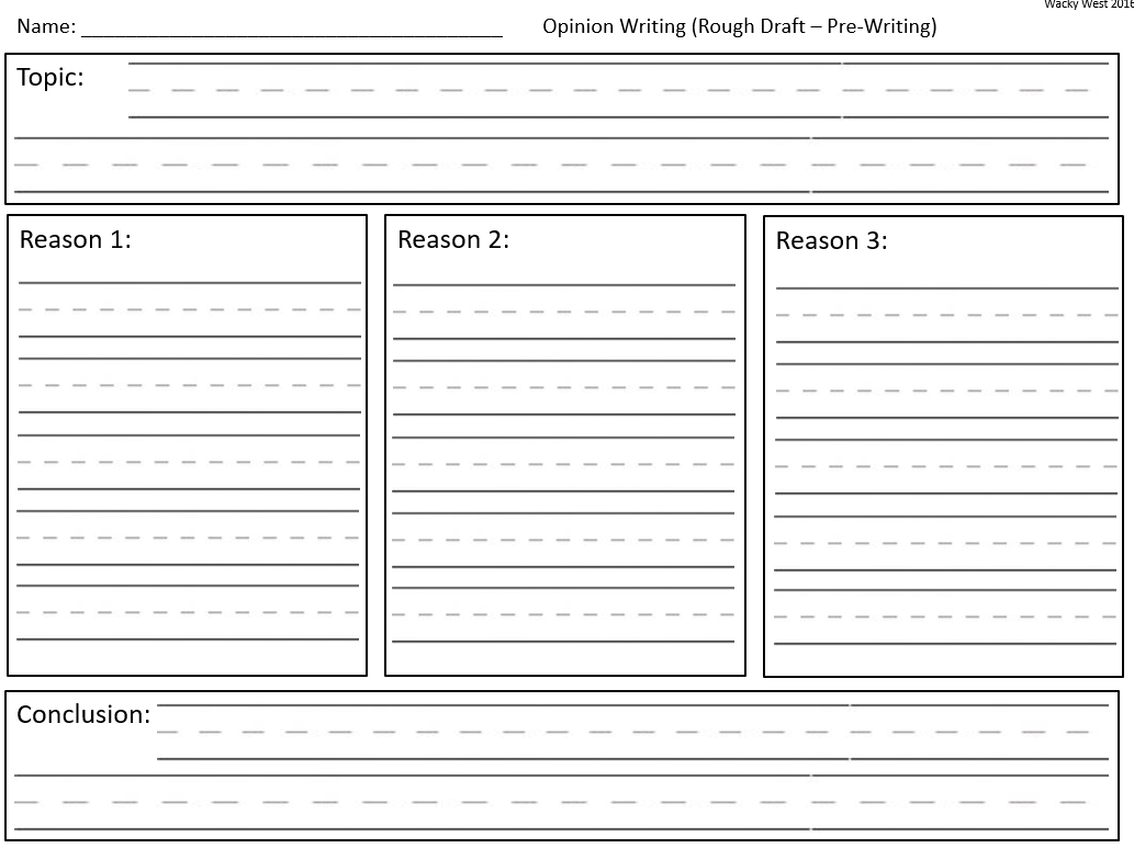 Wacky West - Teacher Blog: First Grade Opinion Writing