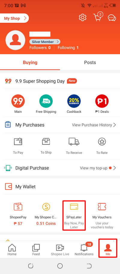 How to register/activate Shopee SPayLater, Receive up to 10K credits