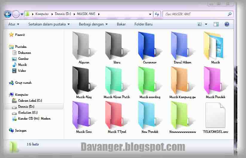 Membuat Folder dekstop jadi berwarna | Seven ID