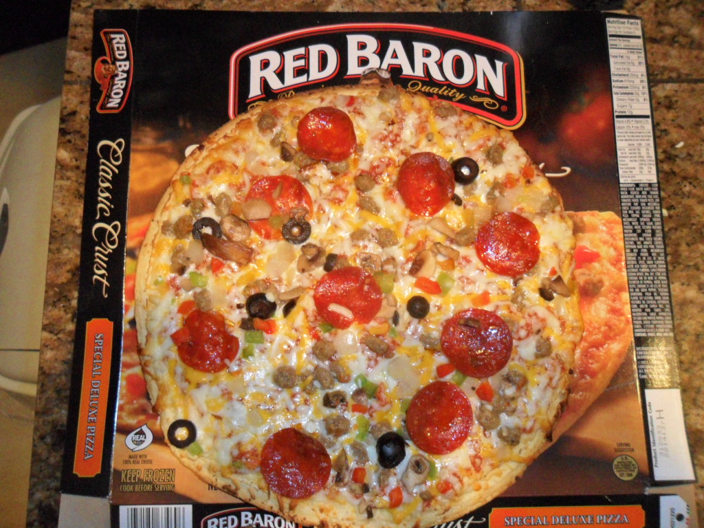 Life In A Snapshot: Red Baron Pizza First Time Eating it