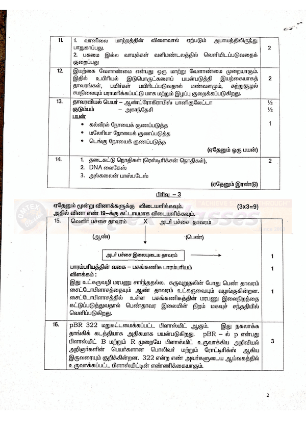 OMTEX CLASSES 12th Bio Botany Official Answer Keys For Public Exam omtex-classes-12th-bio-botany-official-answer-keys-for-public-exam