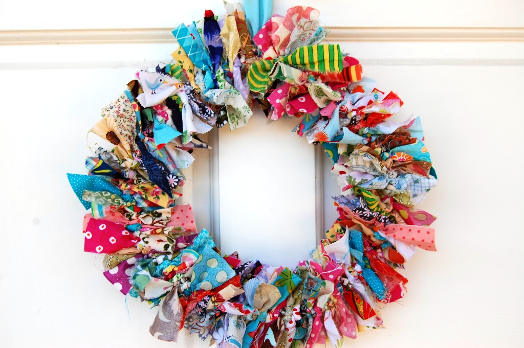 Diy Fabric Scrap Wreath