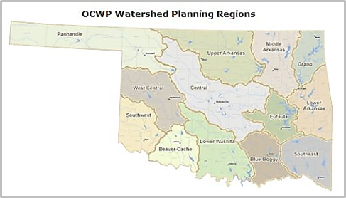 Lakes and Regions of Oklahoma