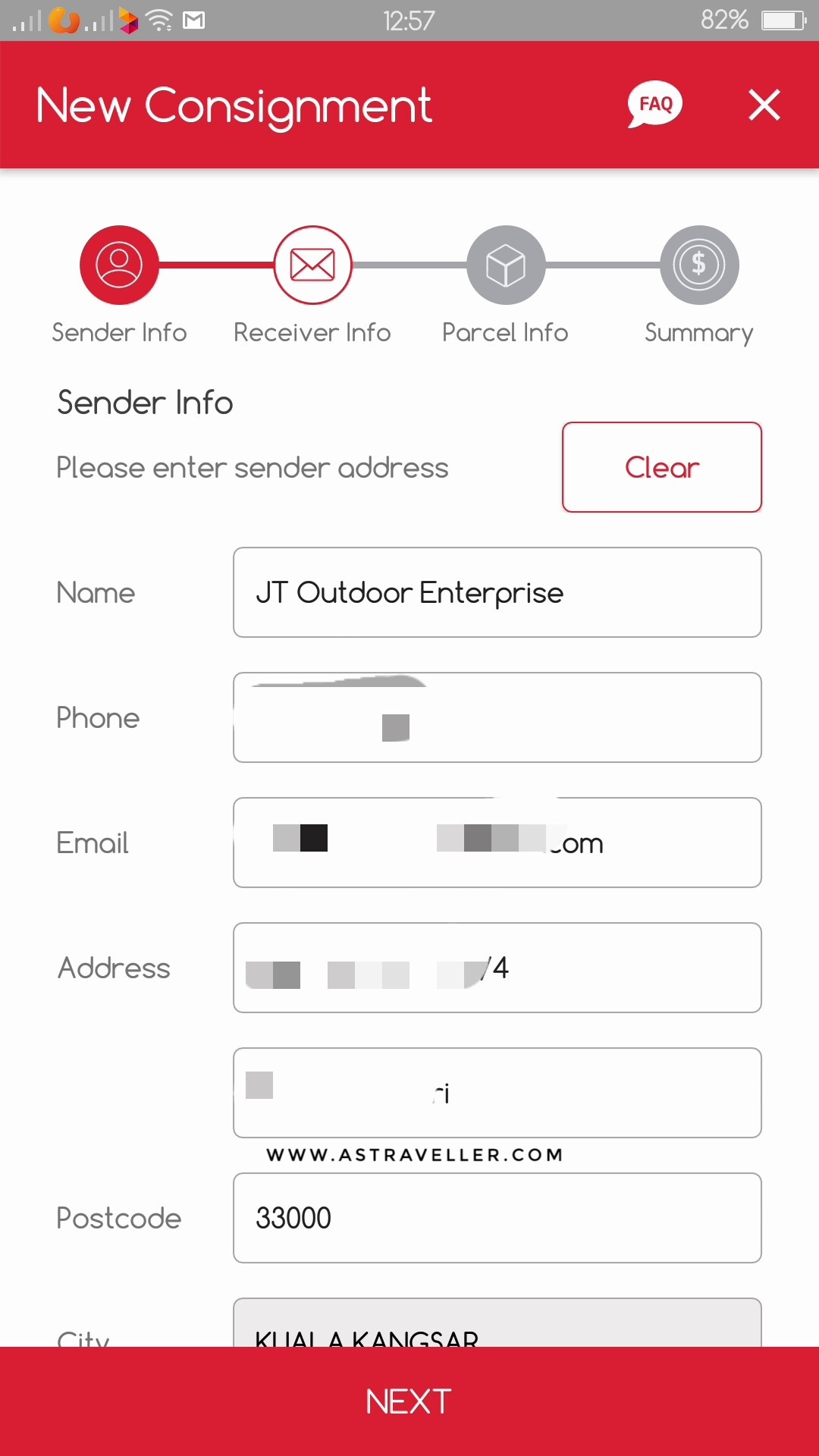 Pos Laju: E-Consignment Note / E-Nota Konsainan