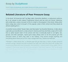 essay examples: Peer Pressure Essay