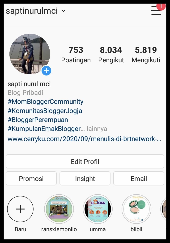 Cerita di Balik Nama MCI di Akun Instagram Saya