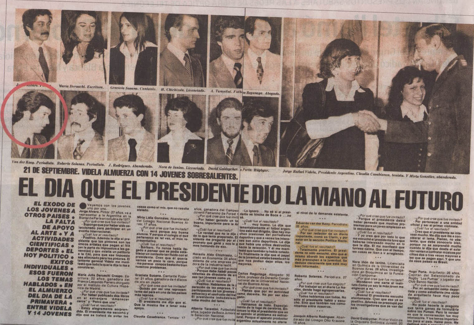 .: Nostalgia: cuando el Dr. Videla premió al Dr. Van der Kooy. Desde ...