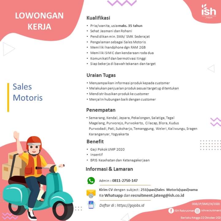 Lowongan Kerja Sales Motoris PT. Infomedia Solusi Humanika Semarang ...